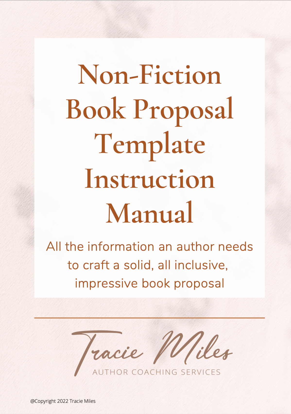 Non Fiction Book Proposal Instruction Manual Tracie Miles